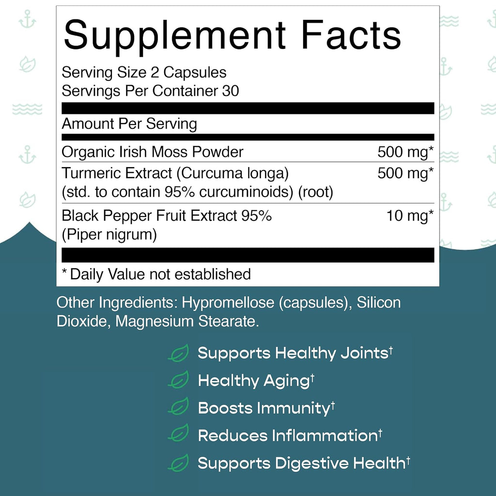 Vegan-friendly Irish sea moss supplement