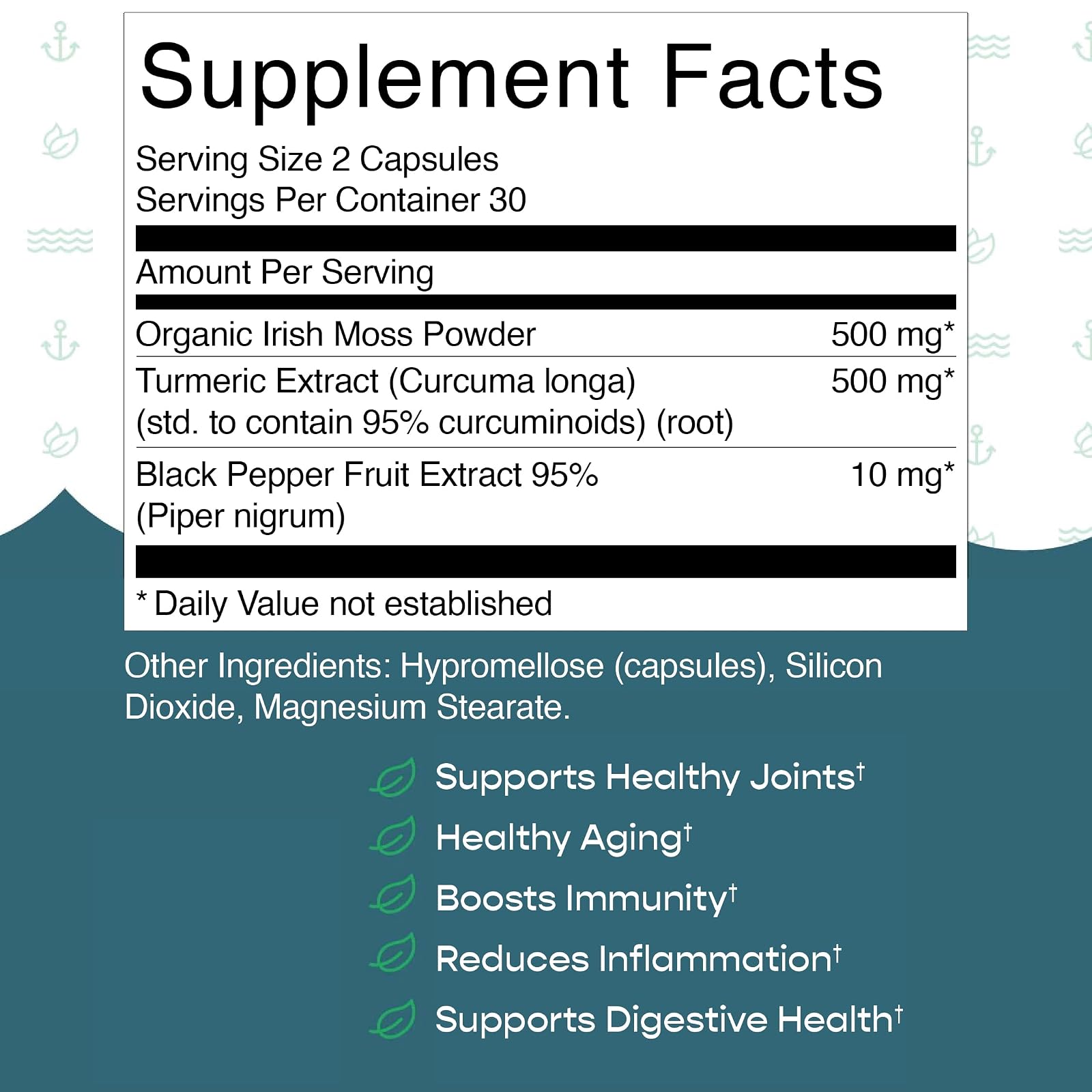 Vegan-friendly Irish sea moss supplement