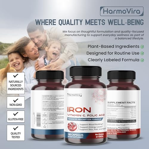 Vegan-friendly iron and vitamin blend