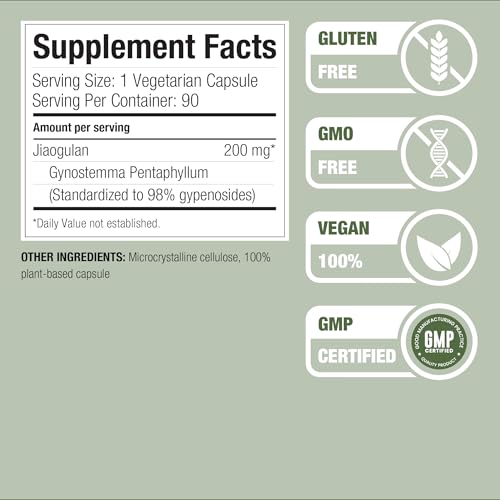 Vegan-friendly Jiaogulan supplement benefits