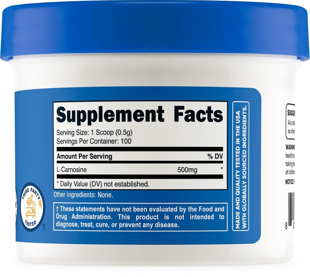 Vegan-friendly L-Carnosine powder option