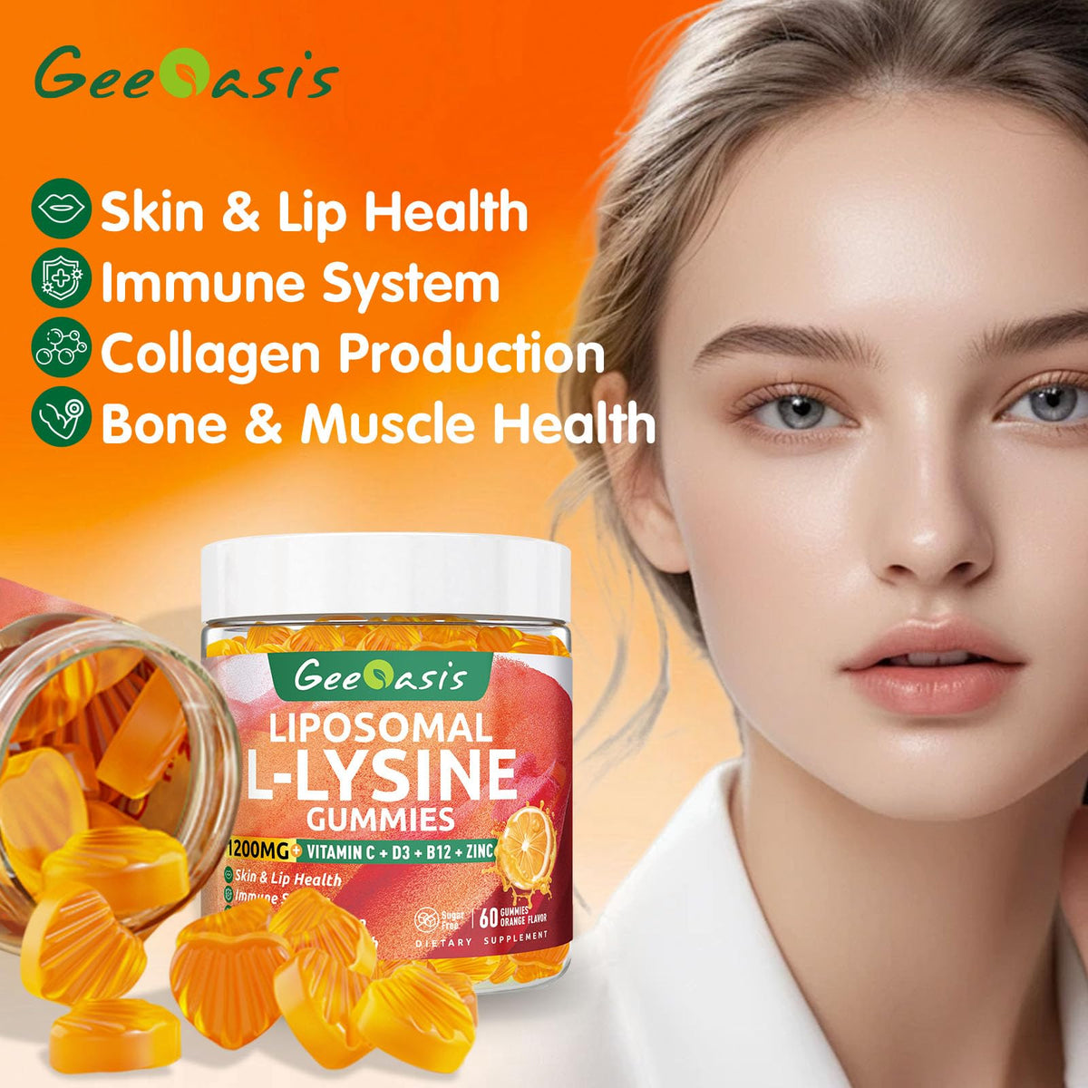 Vegan-friendly L-Lysine gummy formula