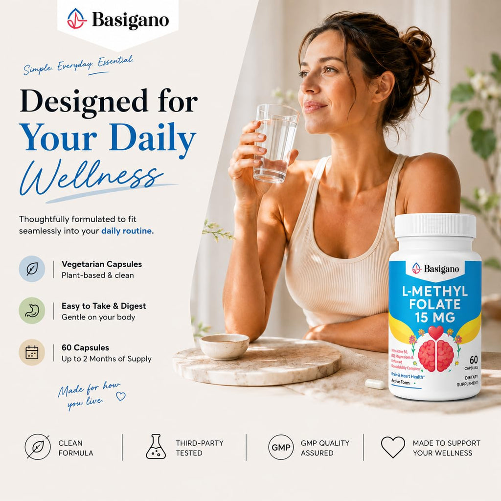 vegan-friendly L-Methylfolate capsules
