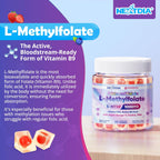 Vegan-friendly L-Methylfolate gummies for wellness