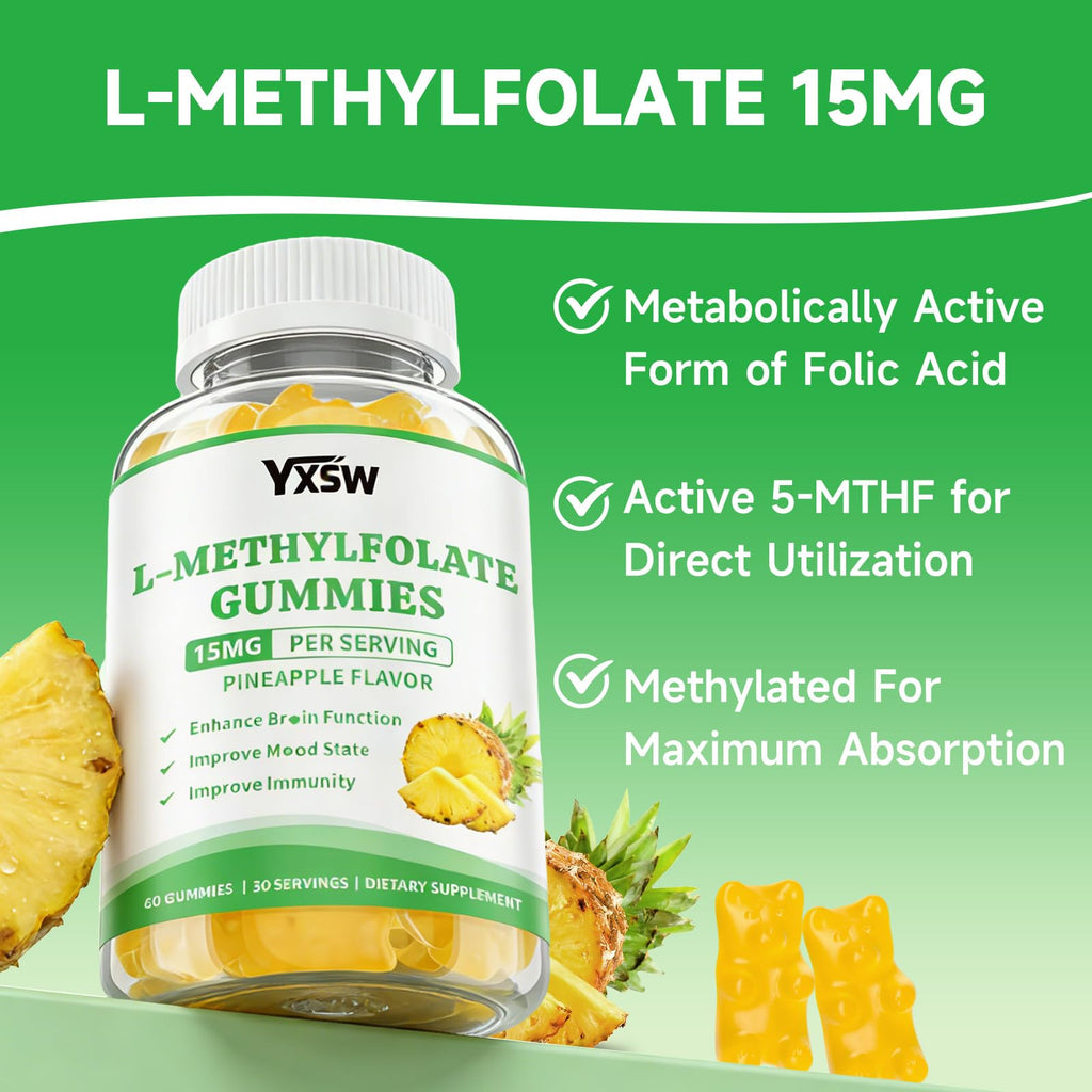 Vegan-friendly L-Methylfolate gummies