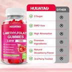 Vegan-friendly L-Methylfolate gummy vitamins