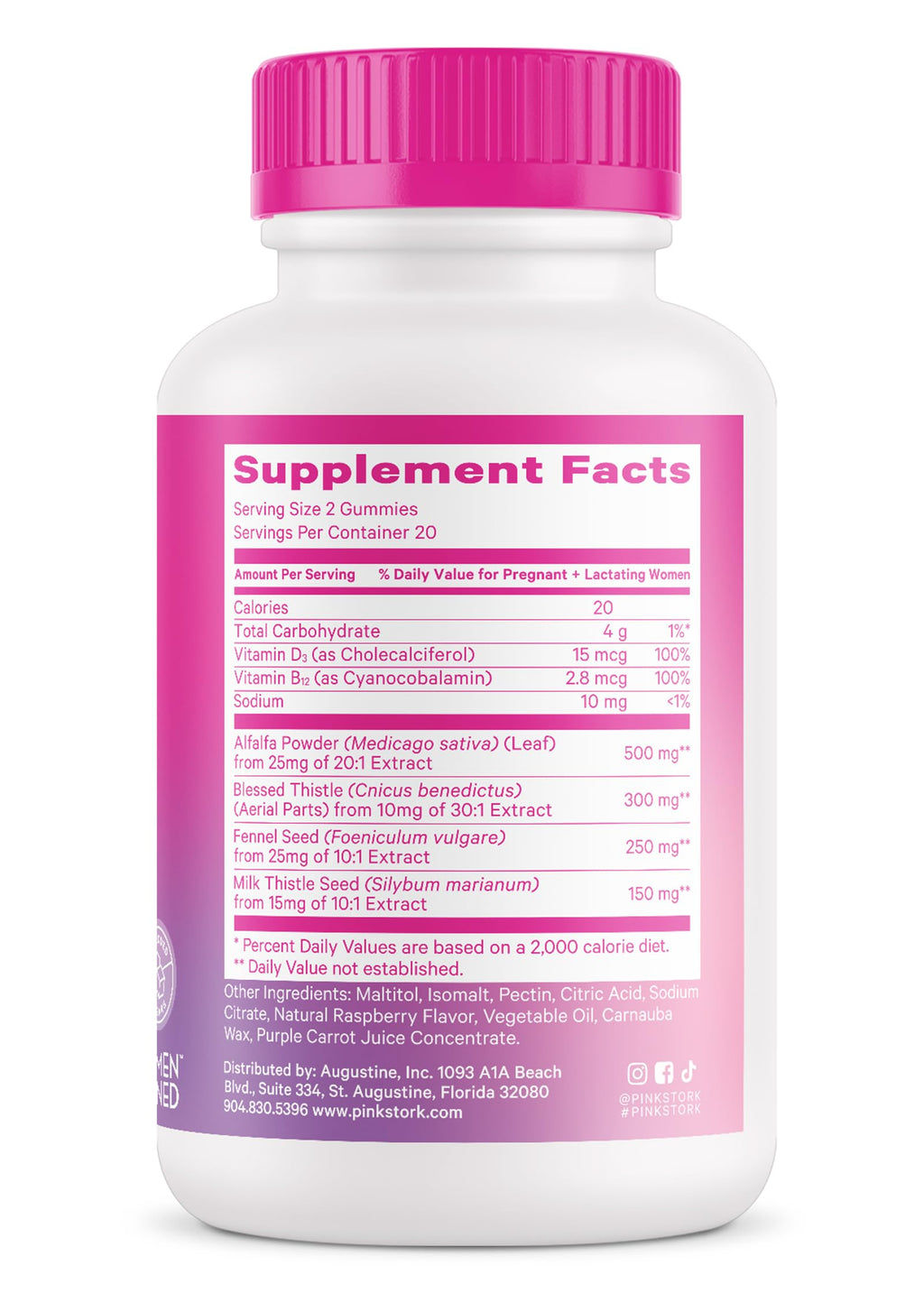Vegan-friendly lactation supplement gummies