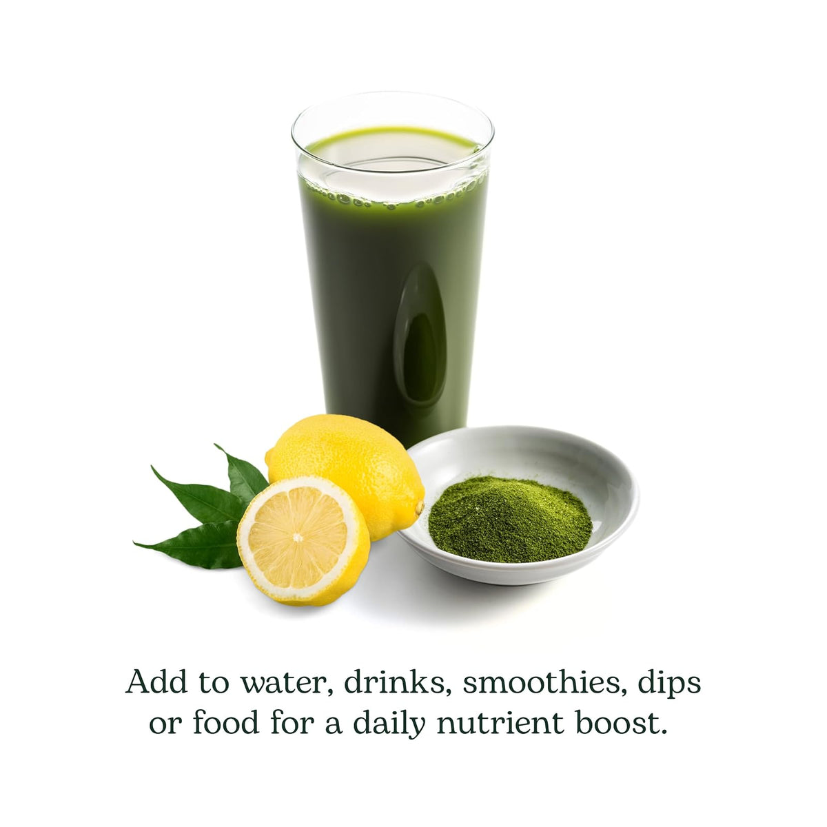 vegan-friendly lemon greens powder