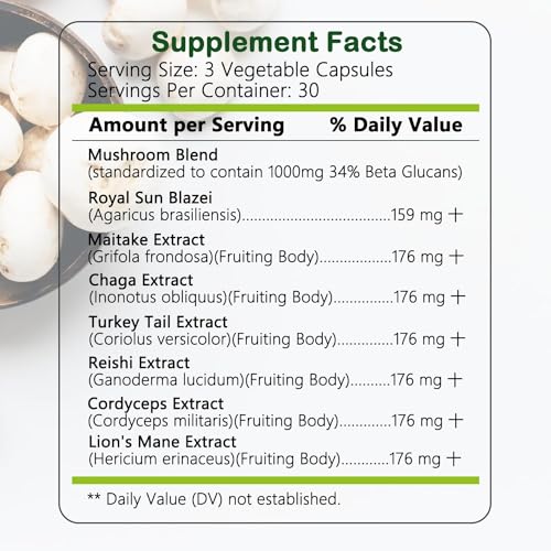 Vegan-friendly Lion's Mane capsules
