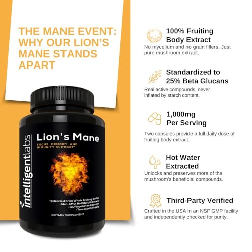 Vegan-friendly Lion's Mane mushroom extract