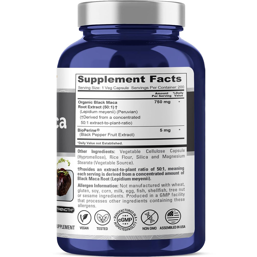 Vegan-friendly Maca root capsules