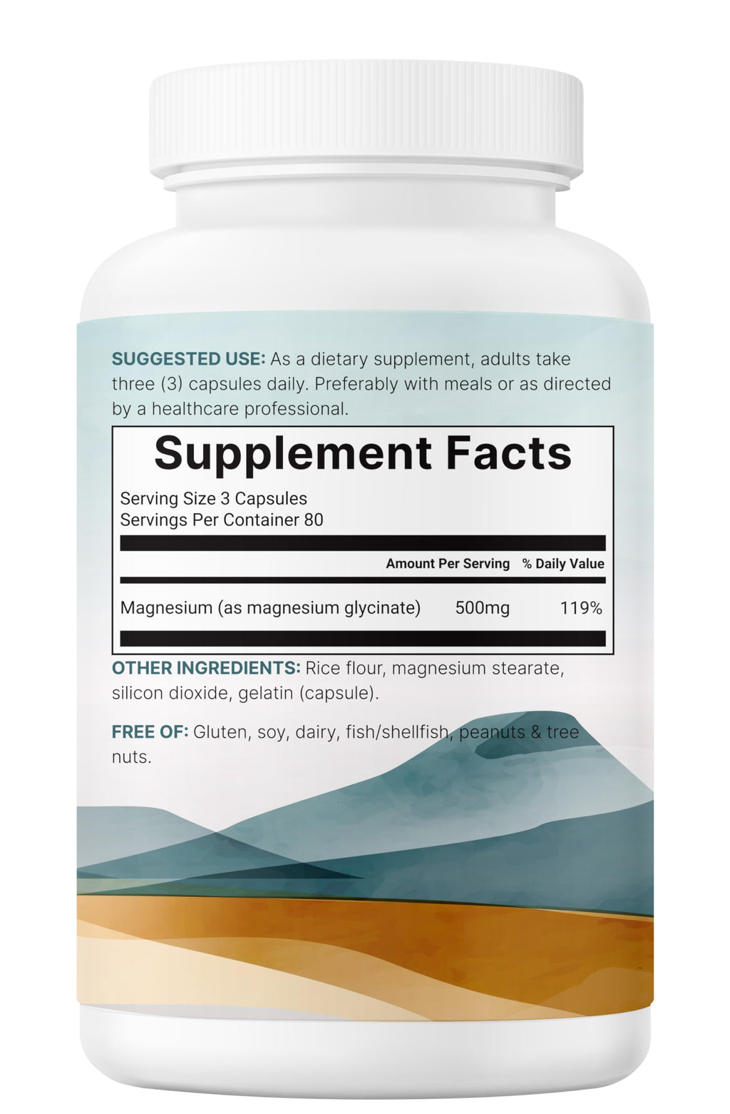 vegan-friendly magnesium glycinate capsules