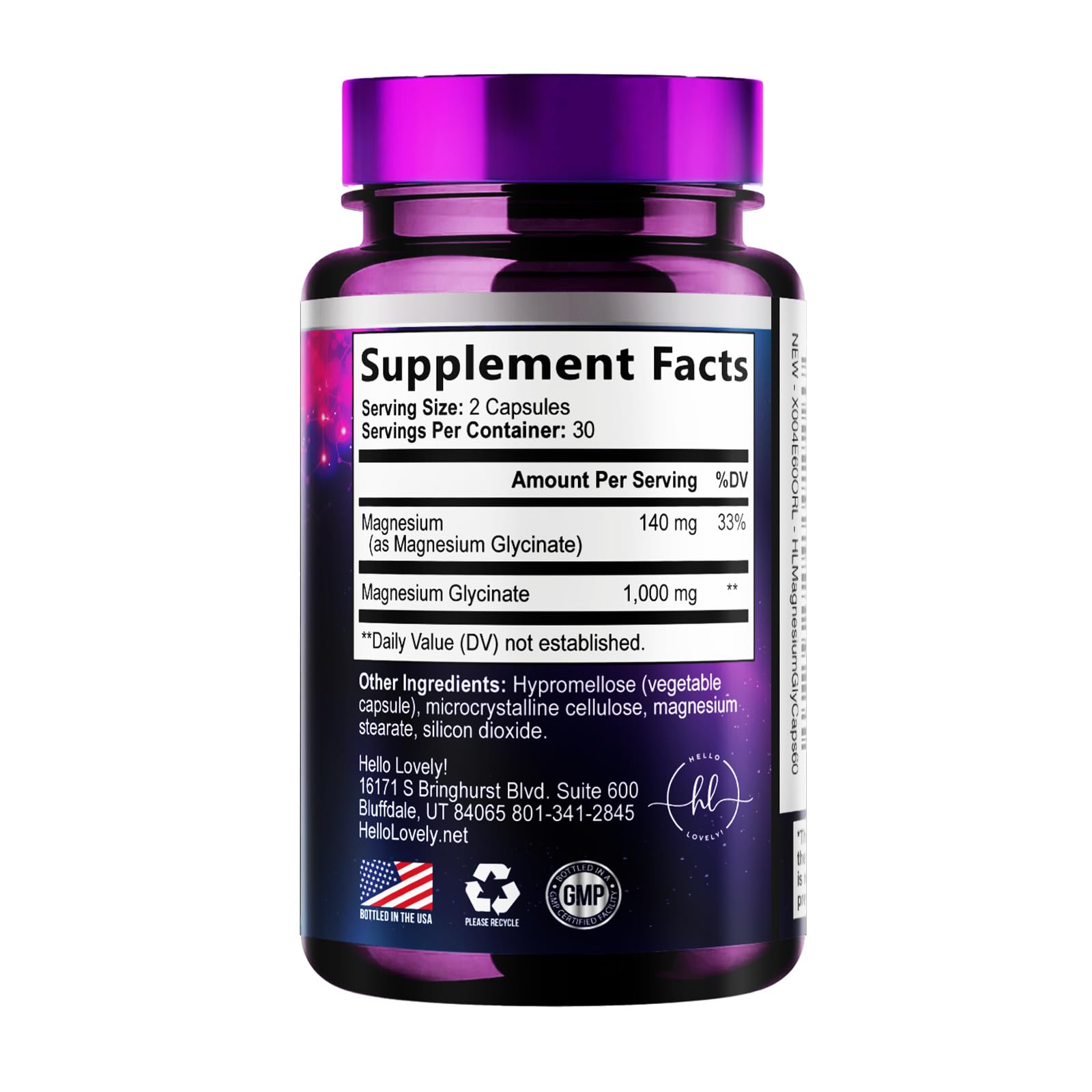vegan-friendly magnesium glycinate formula