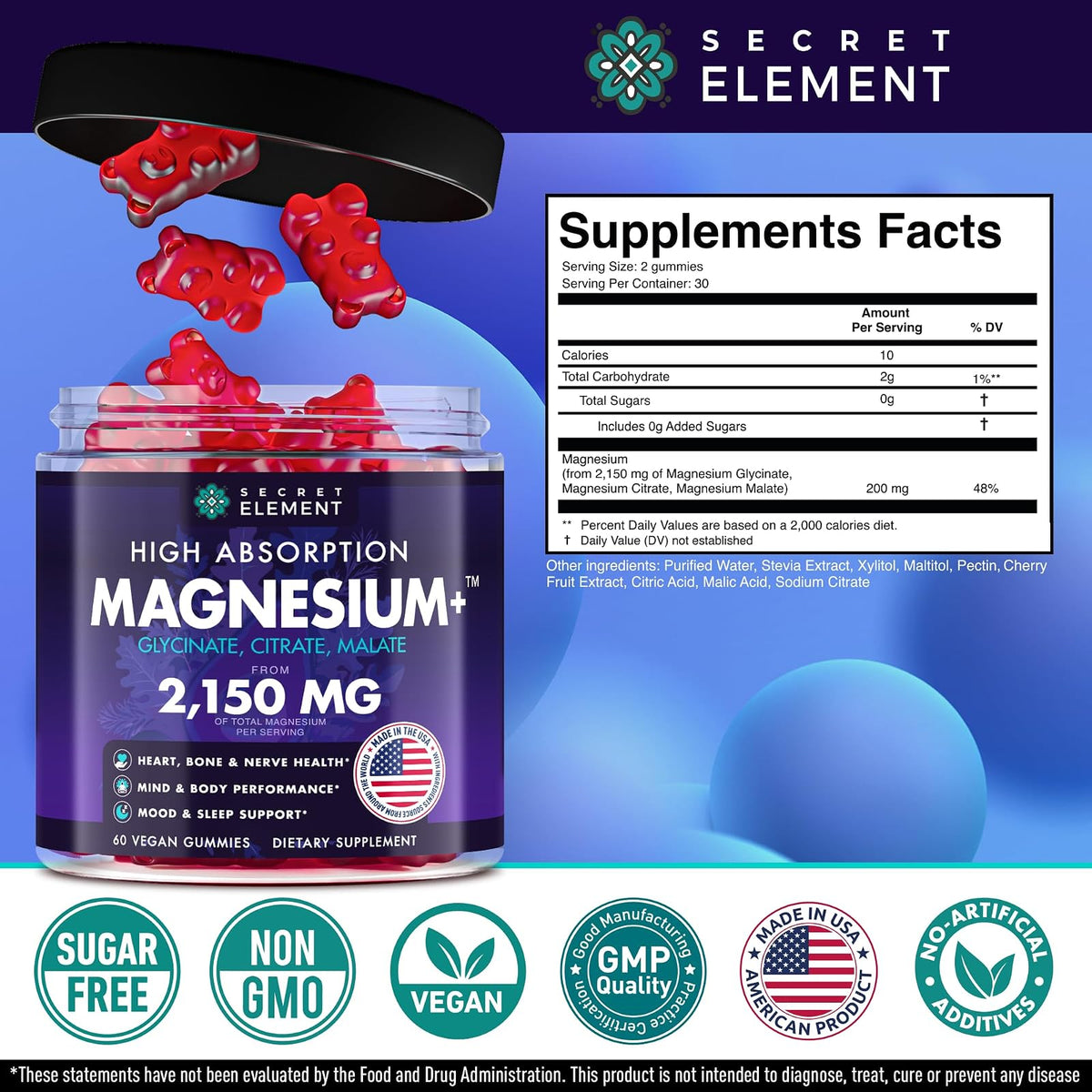 Vegan-friendly magnesium gummies for wellness