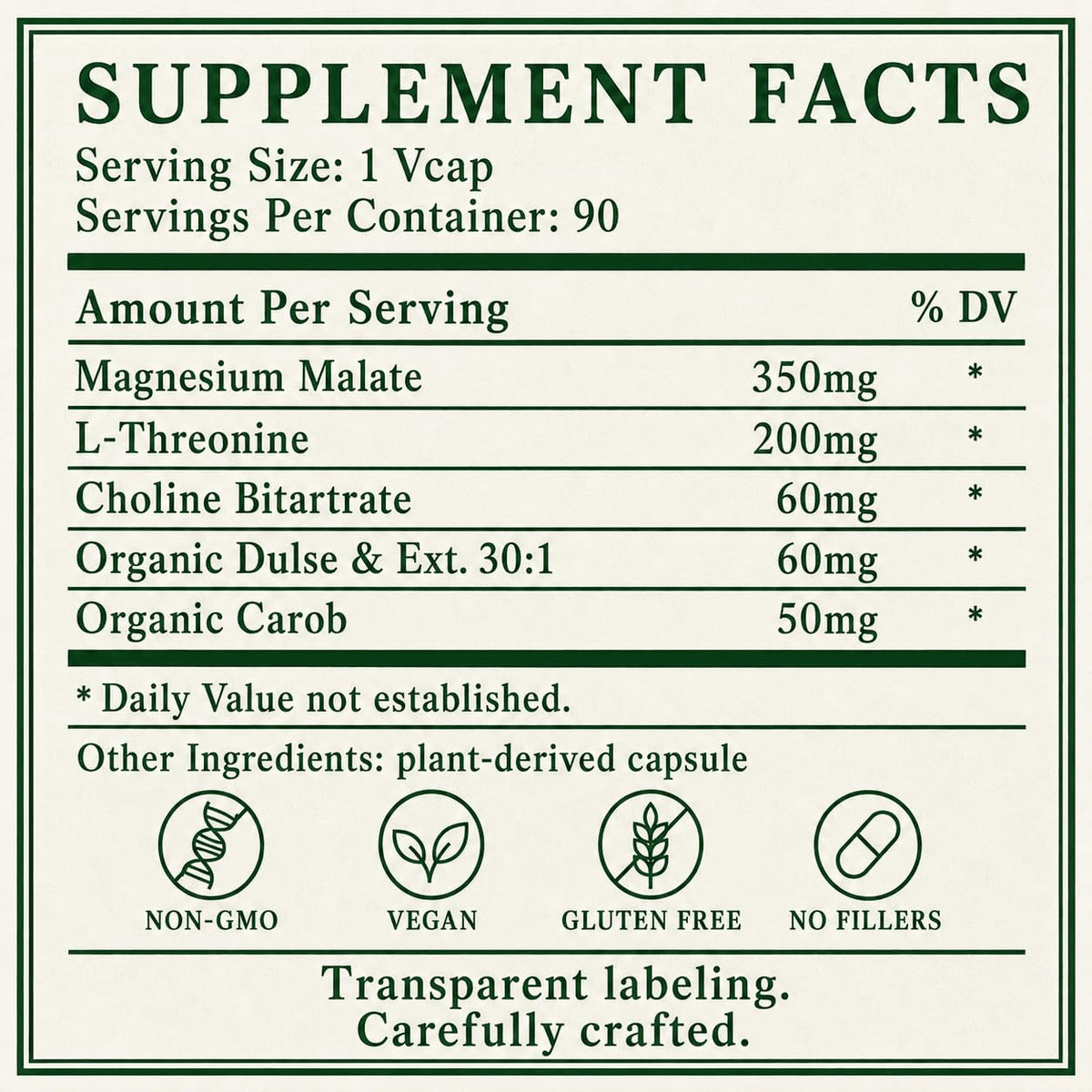 vegan-friendly magnesium L-Threonate capsules
