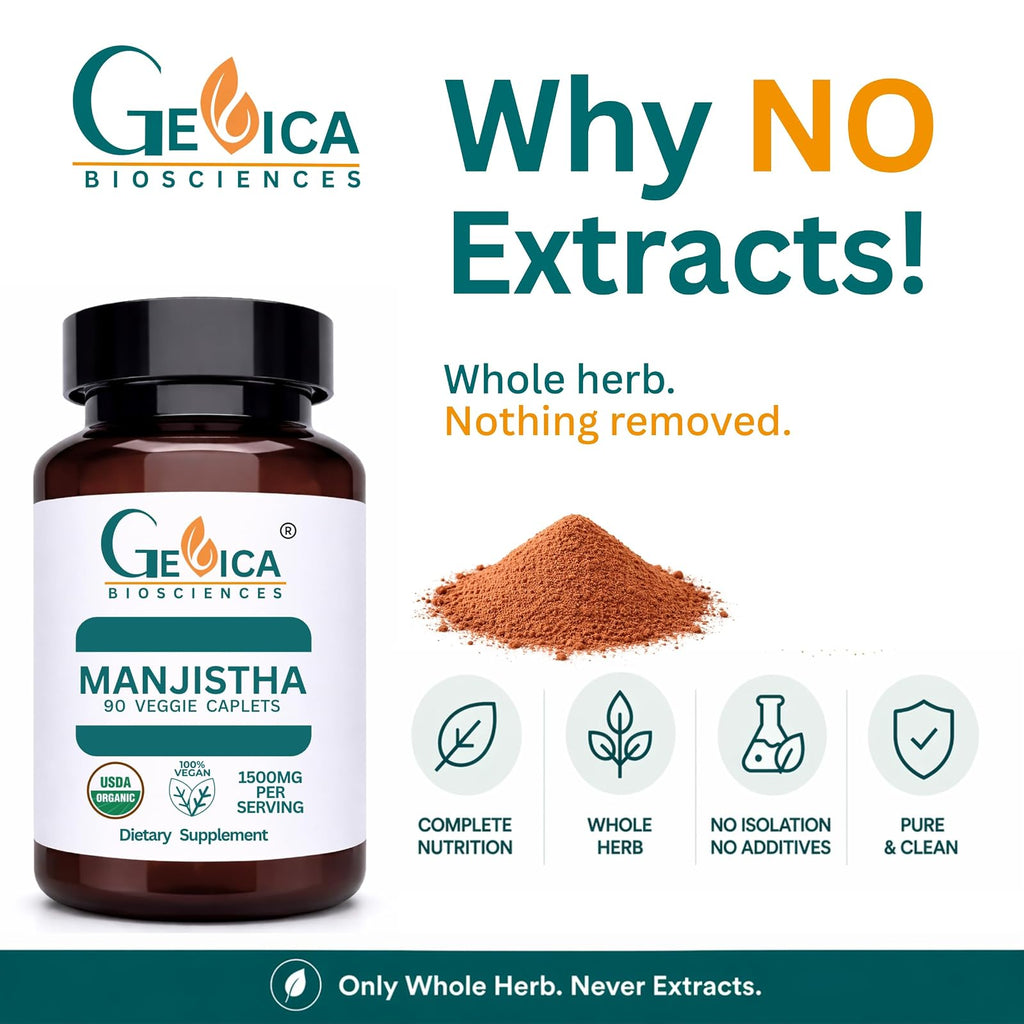 Vegan-friendly Manjistha caplets