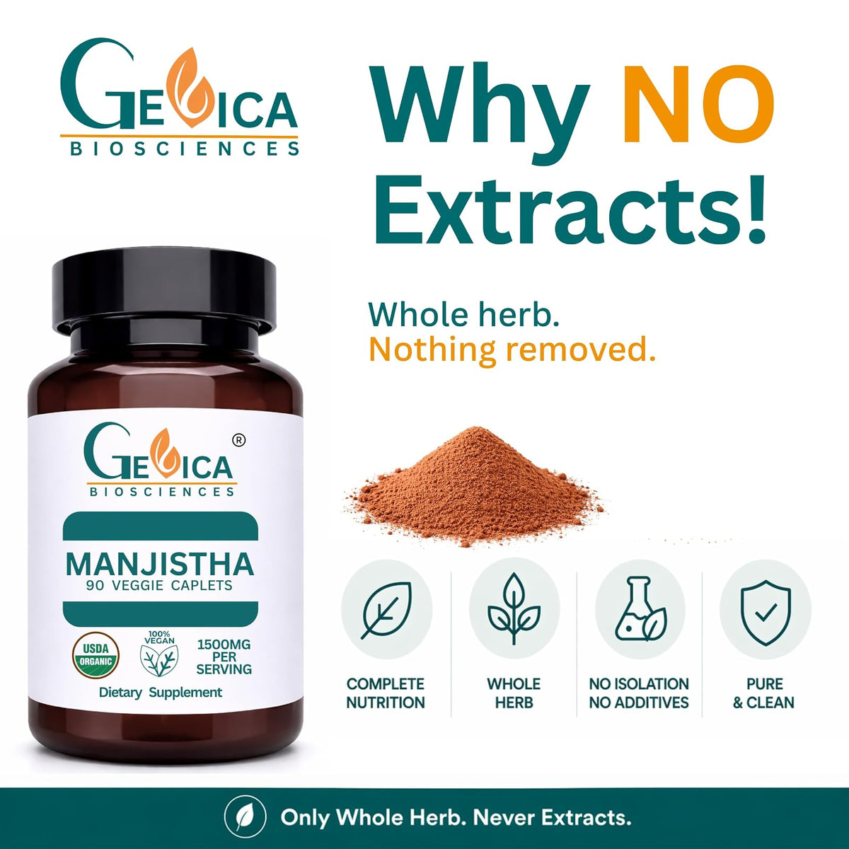 Vegan-friendly Manjistha caplets