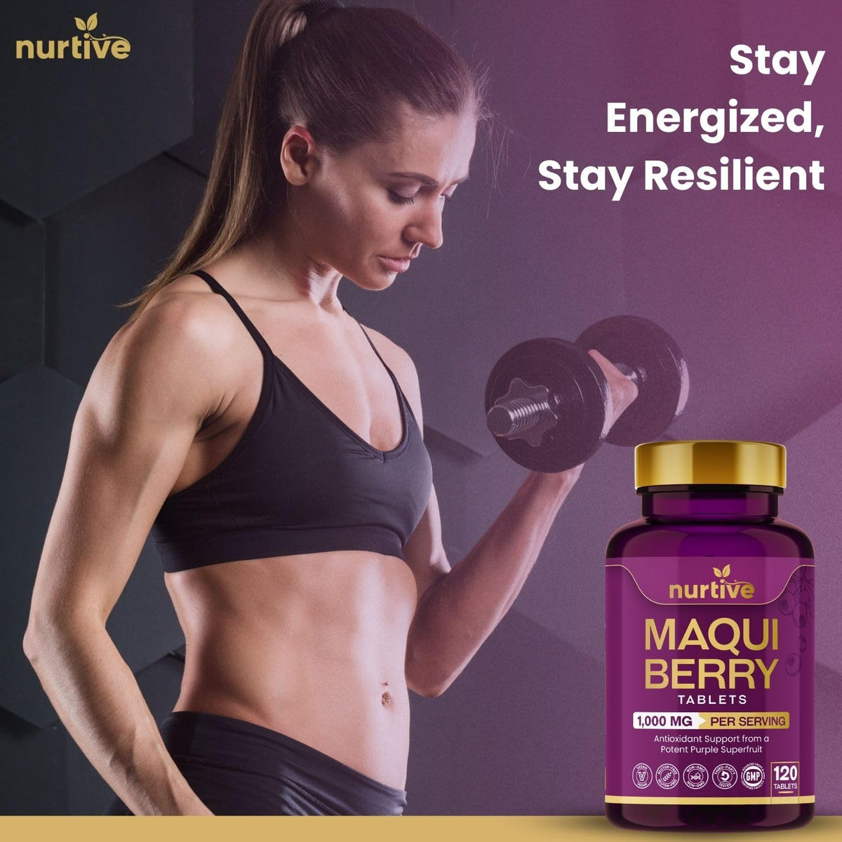 Vegan-friendly Maqui Berry tablets
