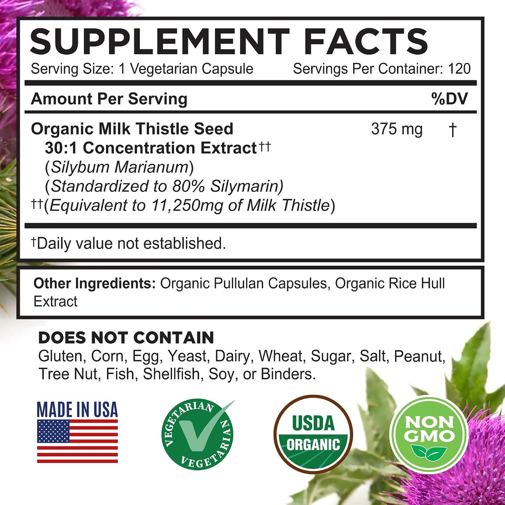 vegan-friendly milk thistle capsules