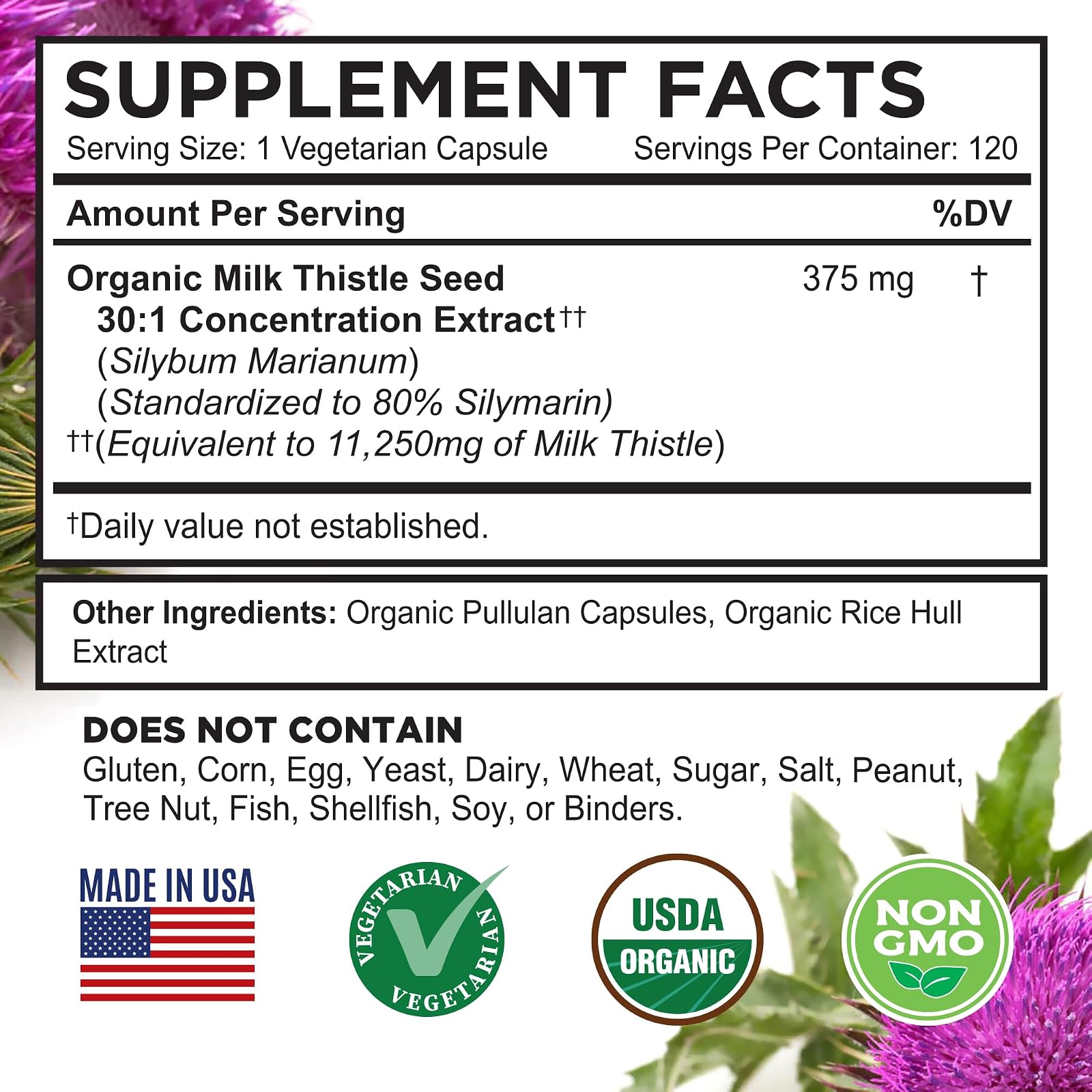 vegan-friendly milk thistle capsules