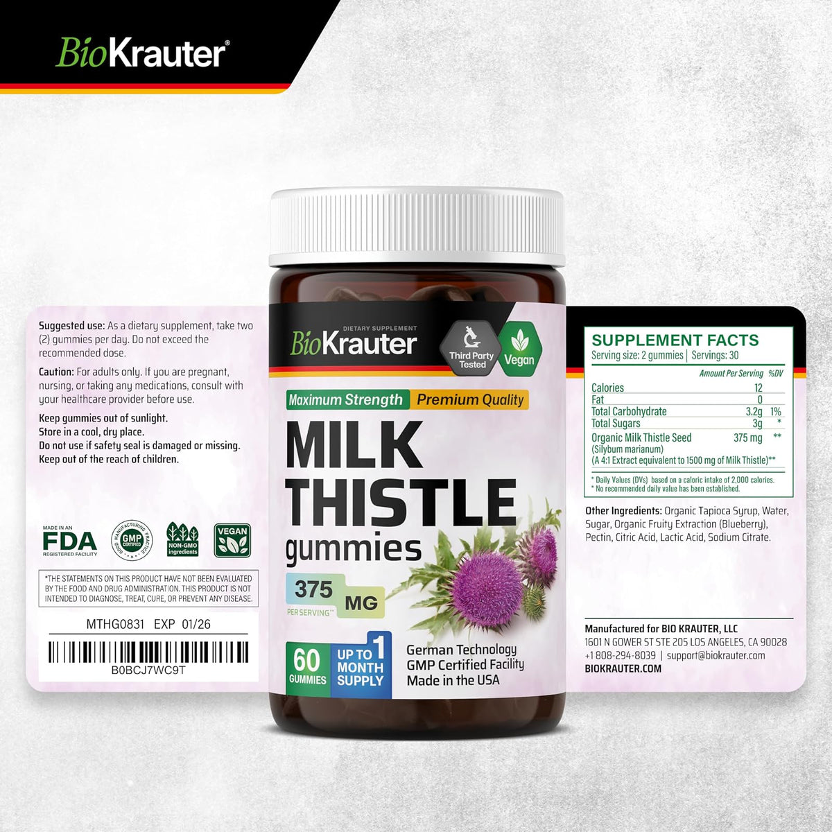 vegan-friendly milk thistle gummies for health