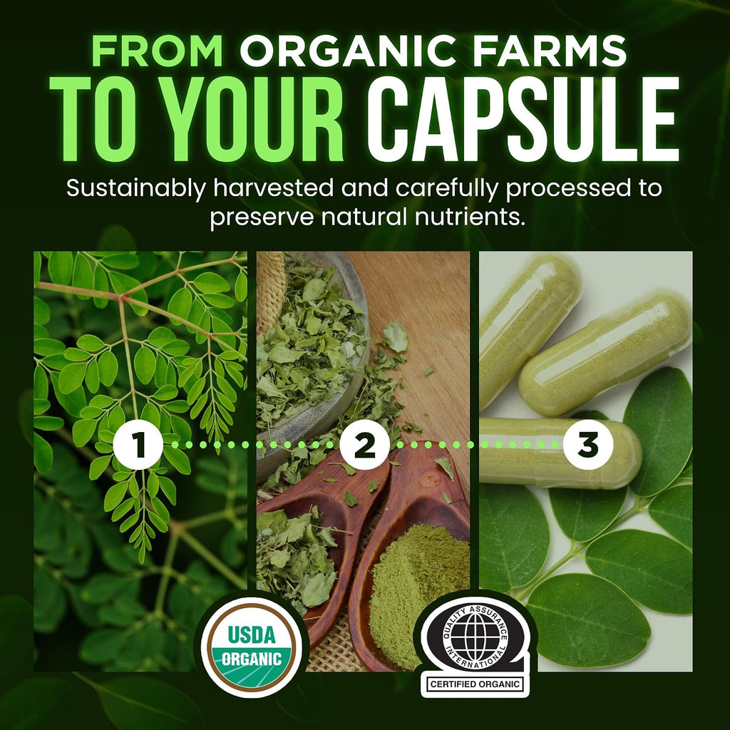 Vegan-friendly Moringa capsules