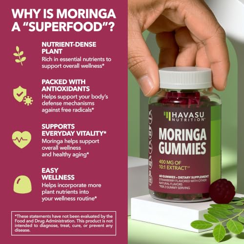 Vegan-friendly Moringa gummies