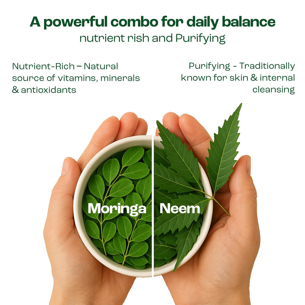 Vegan-friendly Moringa nutritional capsules