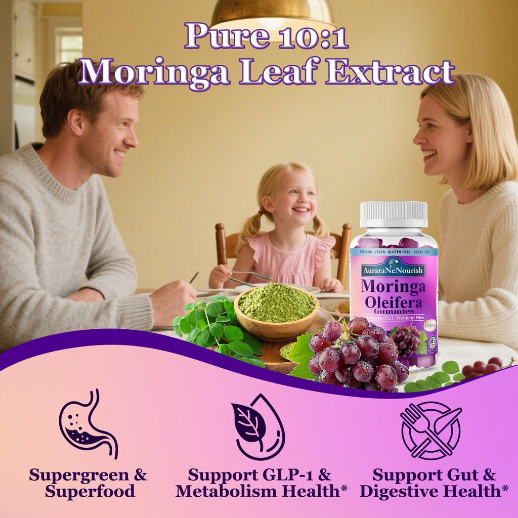 Vegan-friendly Moringa Oleifera supplements