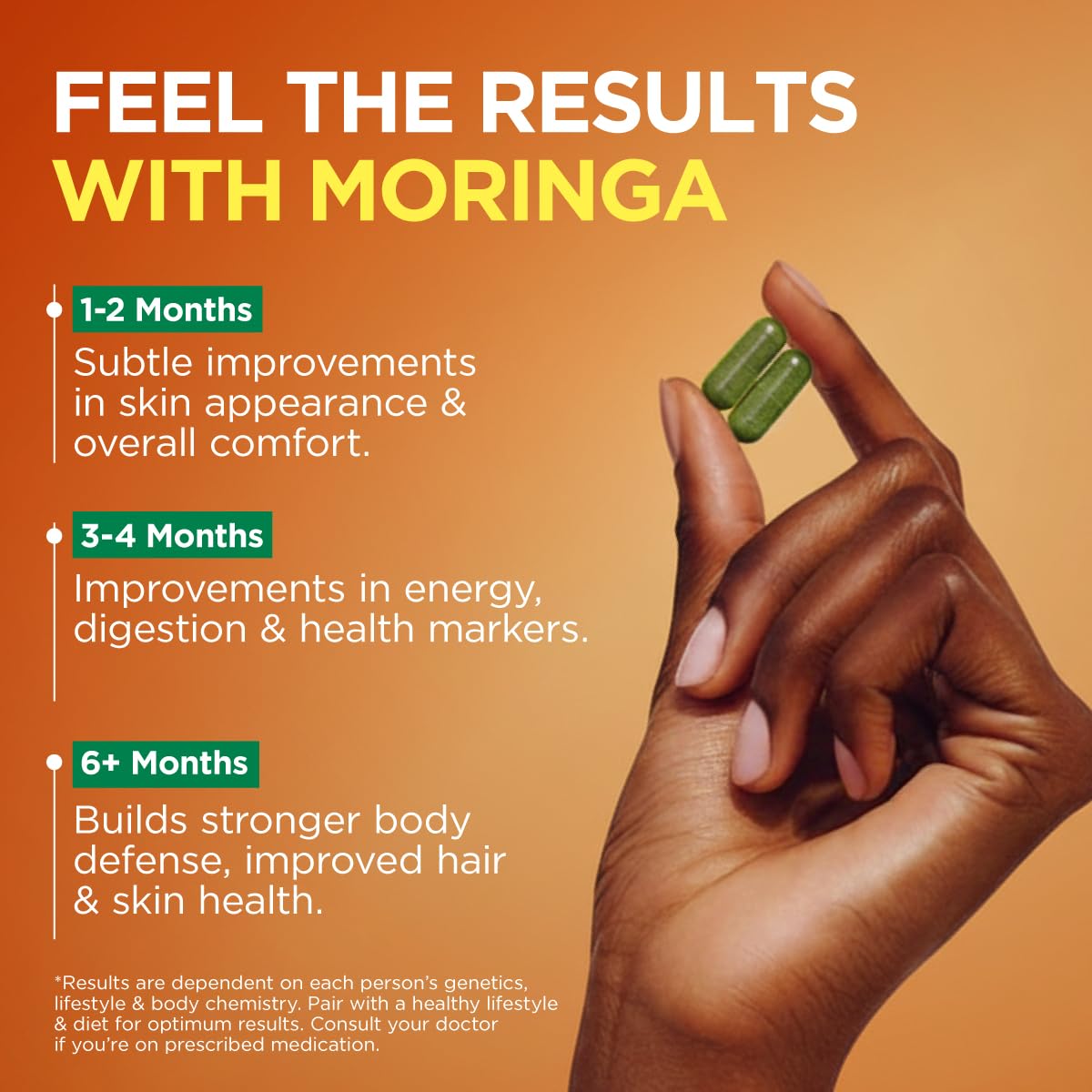 Vegan-friendly Moringa supplement