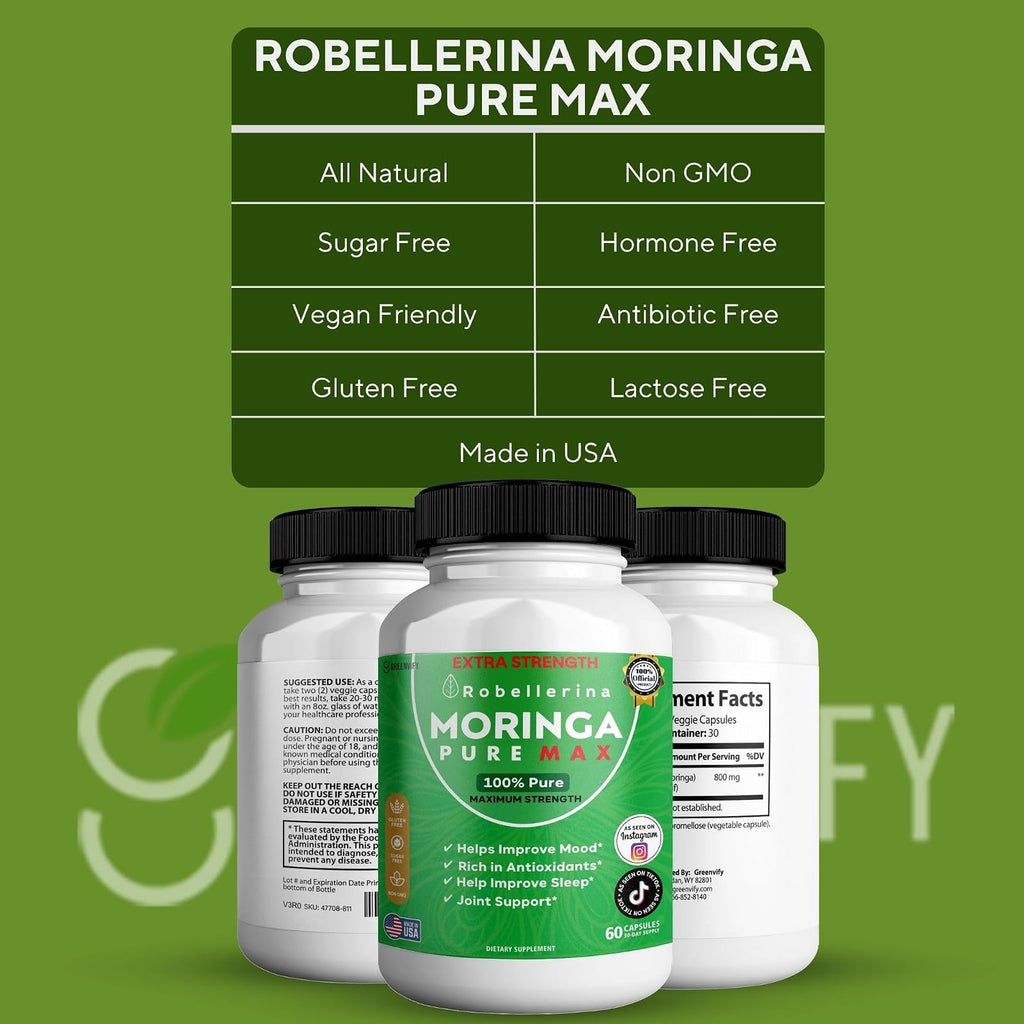 Vegan-friendly Moringa veggie capsules
