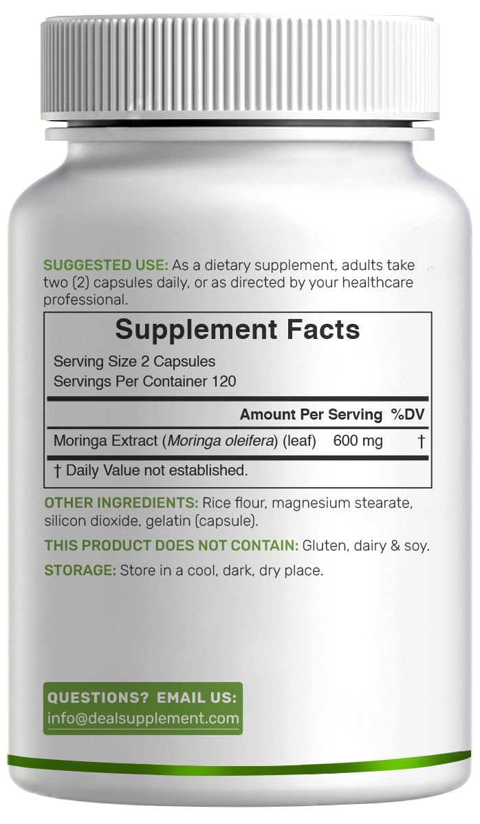 vegan-friendly moringa vitamin capsules