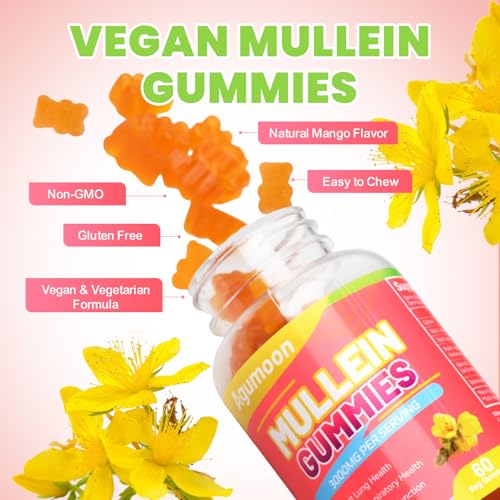 Vegan friendly Mullein gummies by Agumoon
