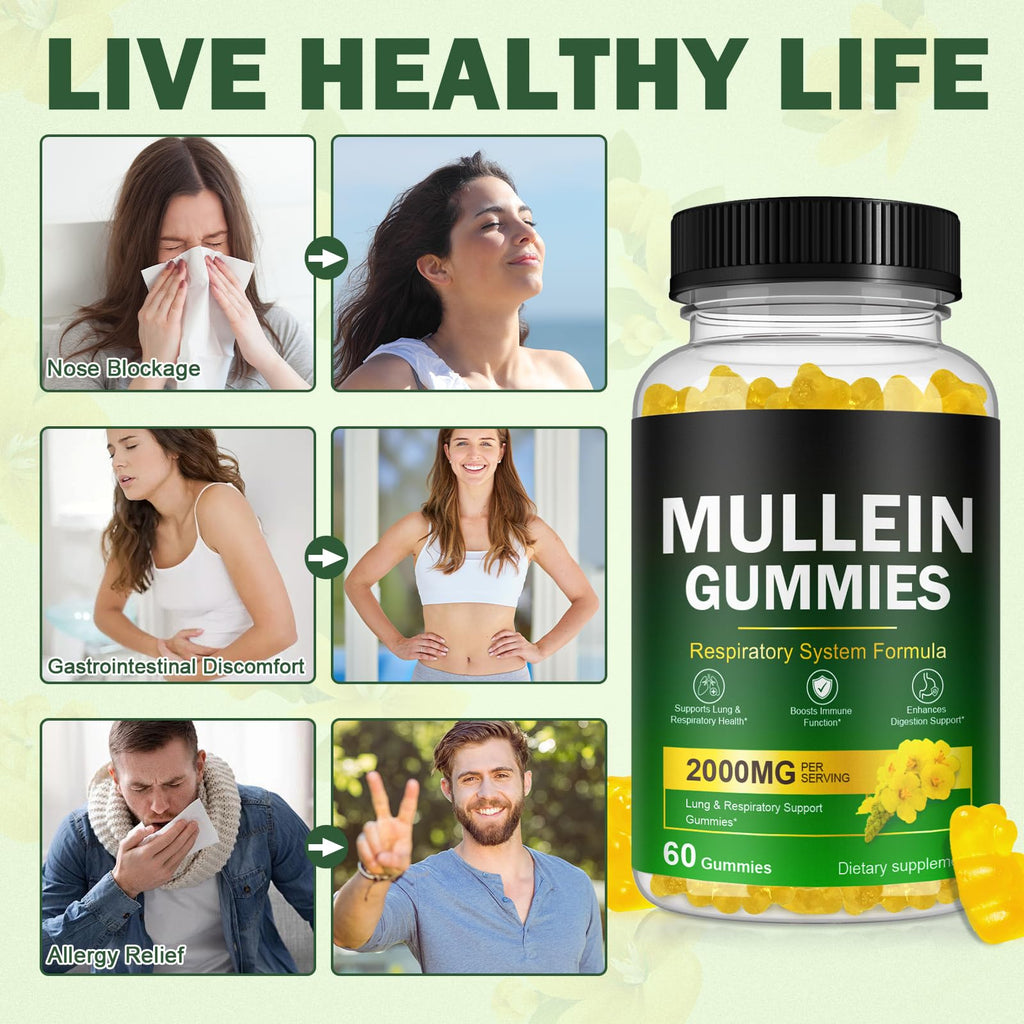 Vegan-friendly Mullein gummies for everyday use