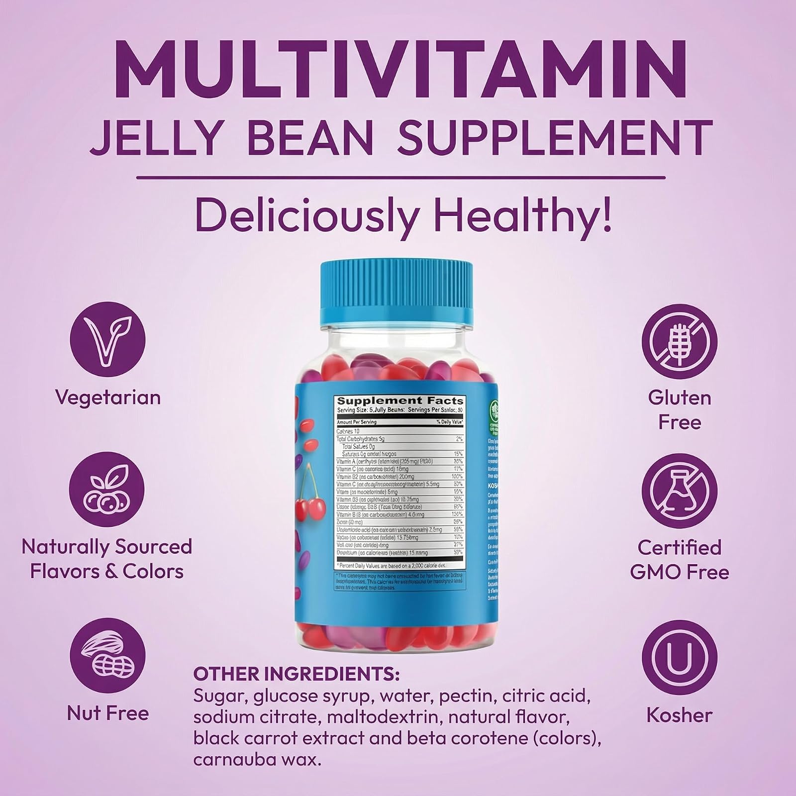 Vegan-friendly multivitamin zinc gummies