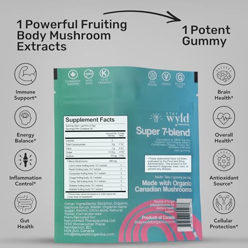 Vegan-friendly mushroom gummies for immunity