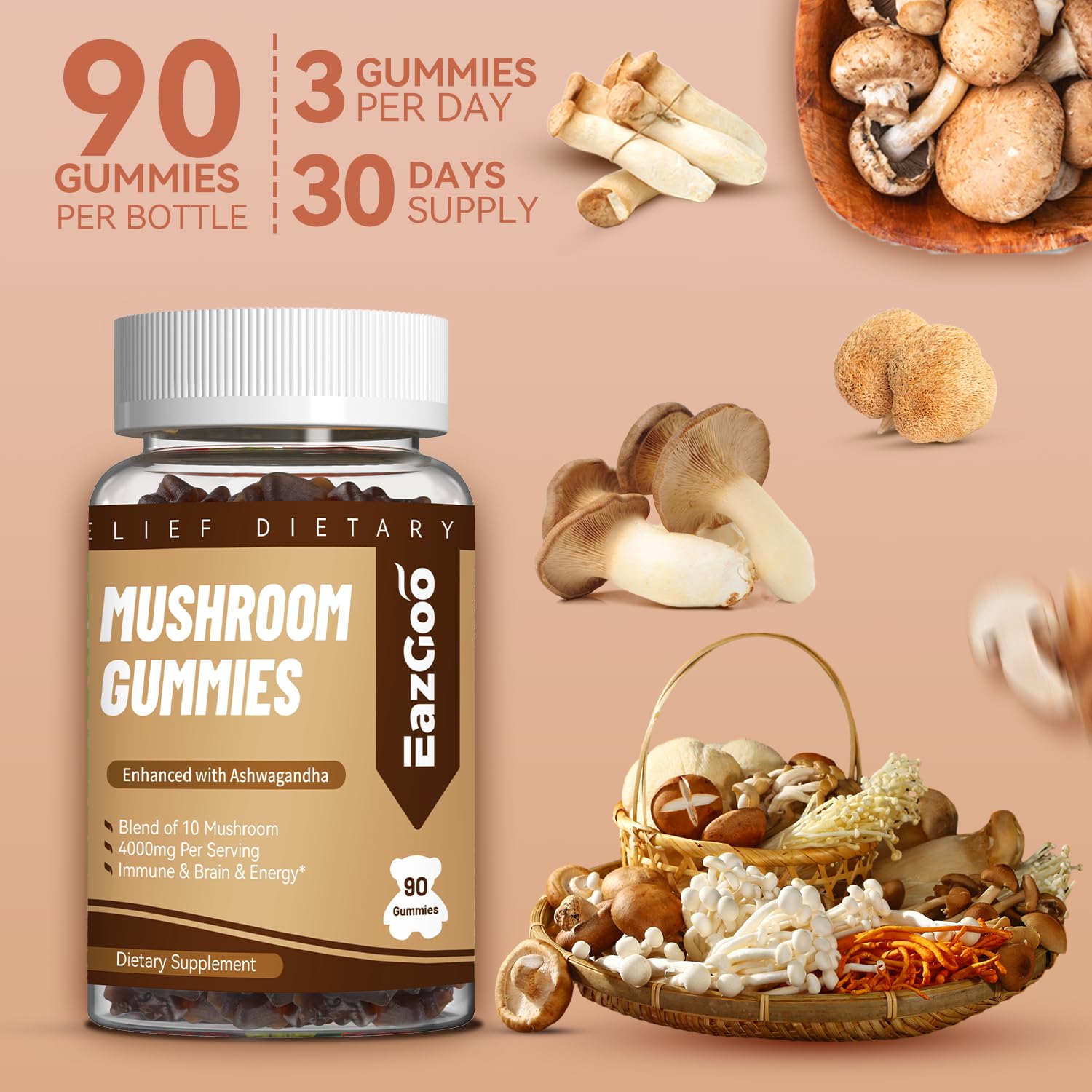 vegan friendly mushroom gummies product