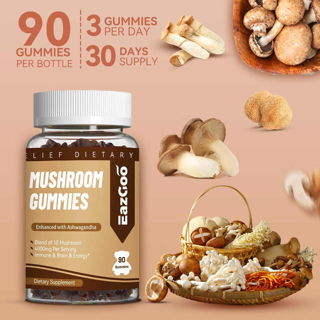 vegan-friendly mushroom health gummies