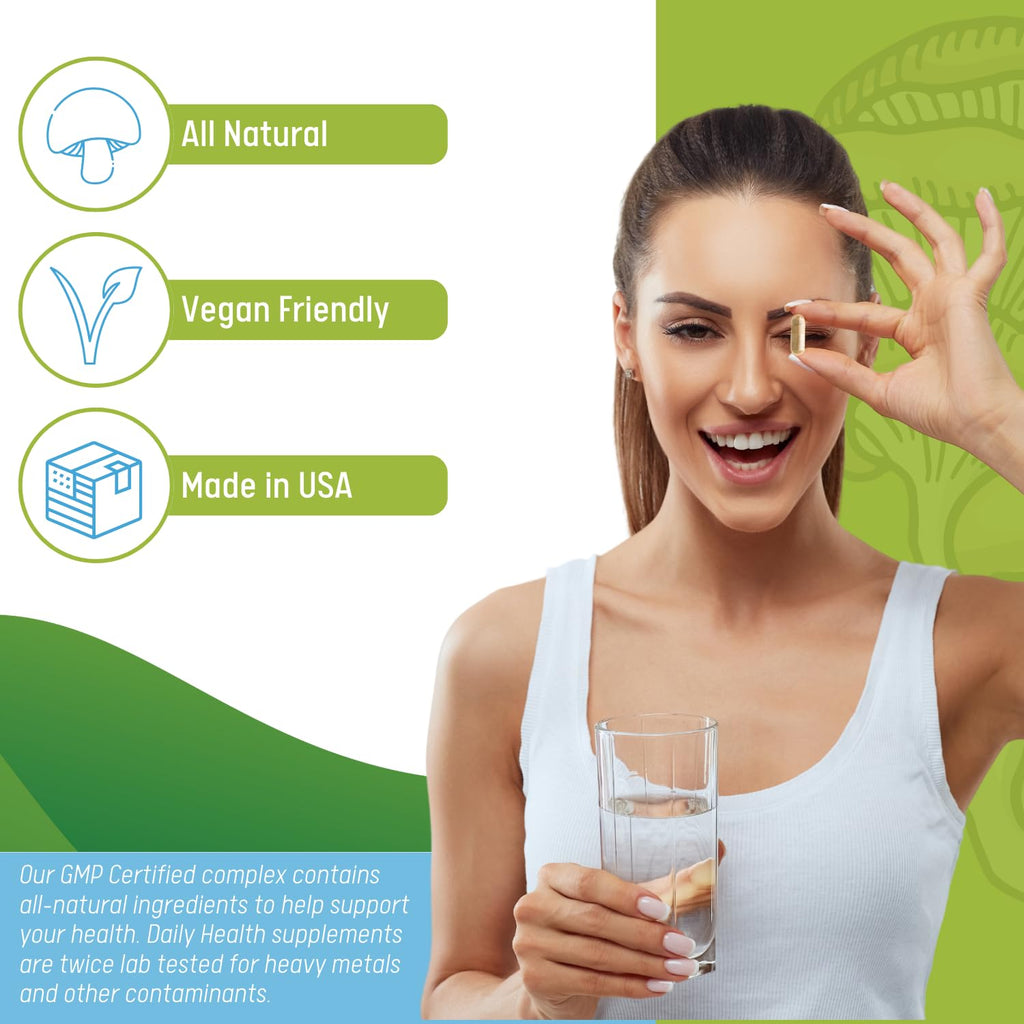 vegan-friendly mushroom health supplement