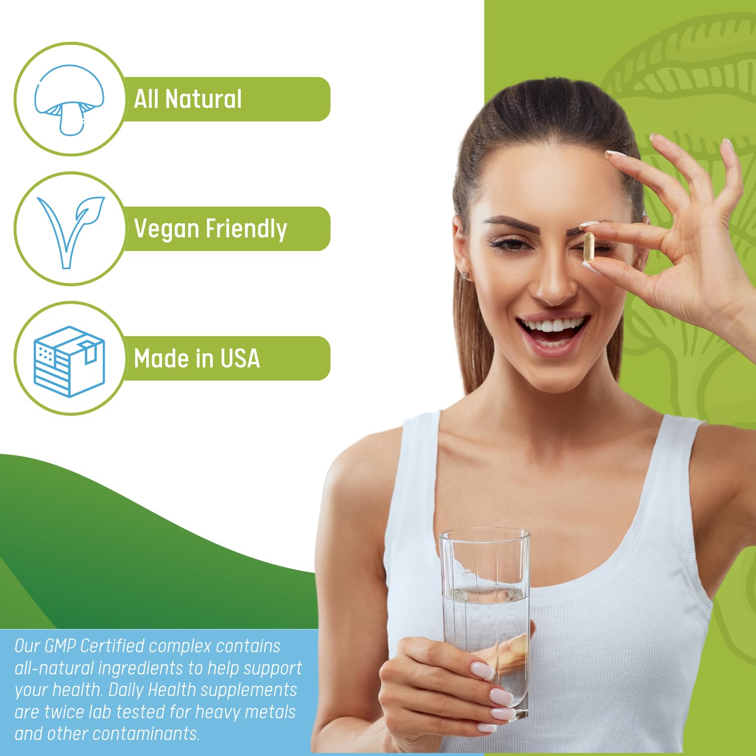vegan-friendly mushroom health supplement