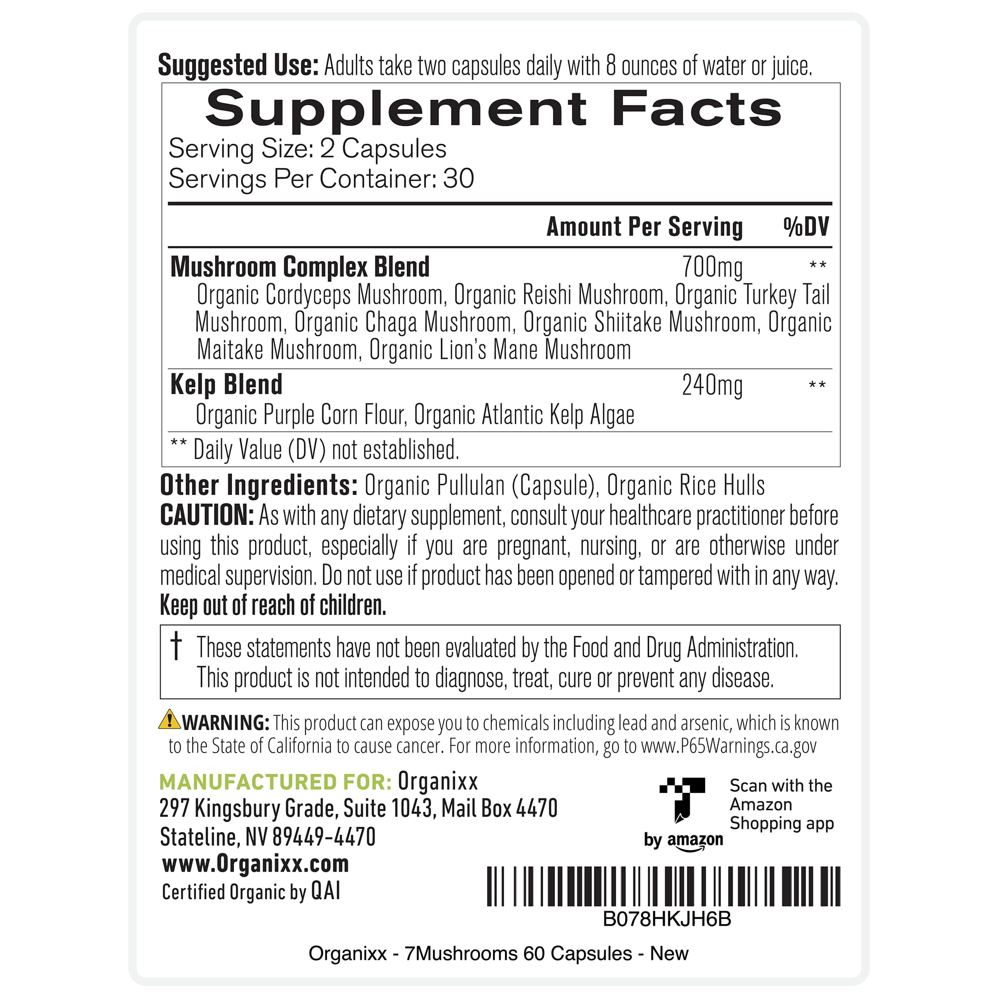 vegan-friendly mushroom health supplement