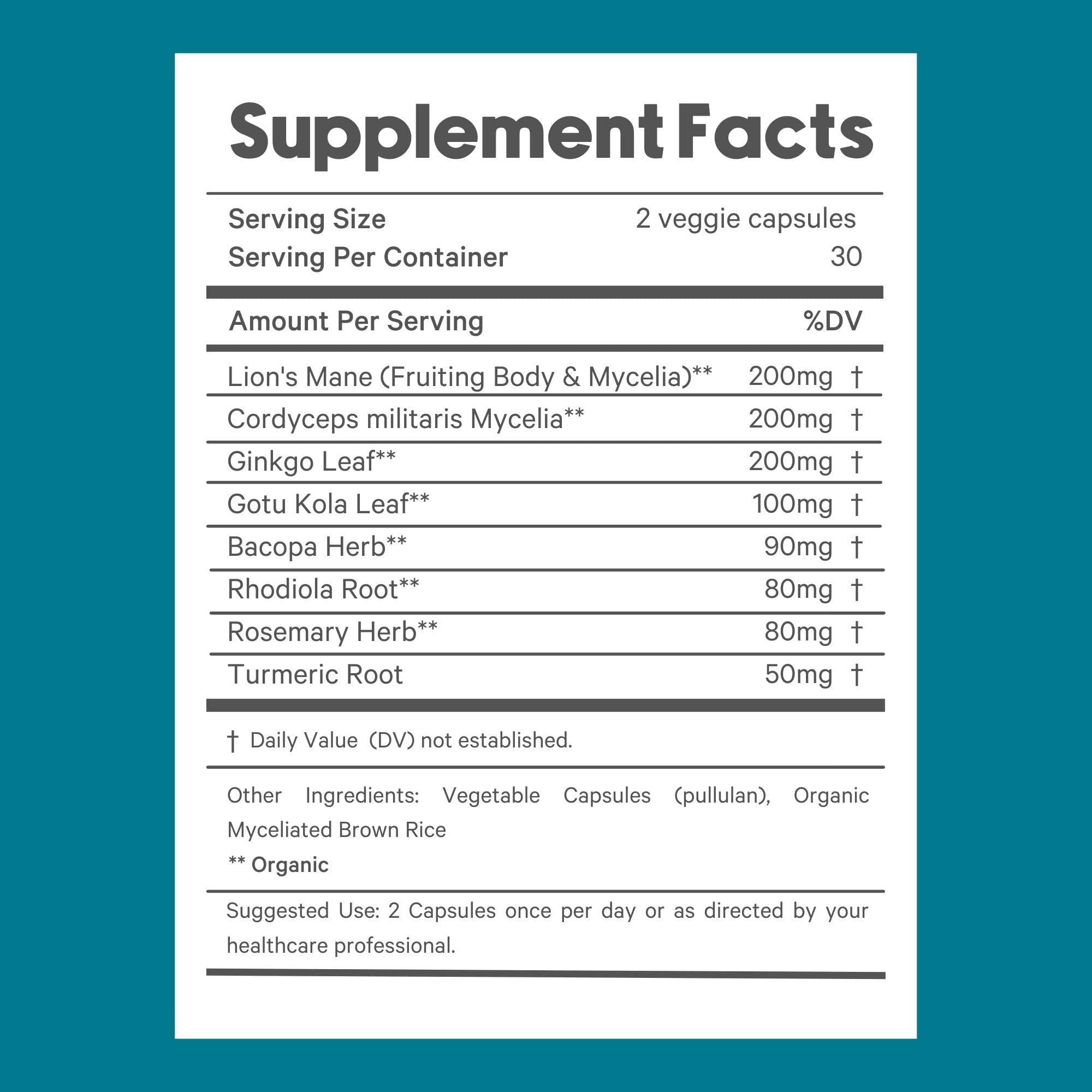 vegan-friendly mushroom health supplement