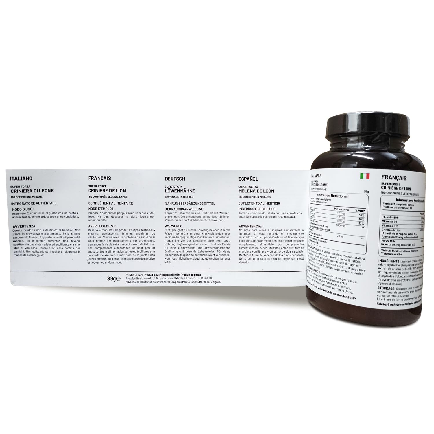 Vegan-friendly mushroom health supplement