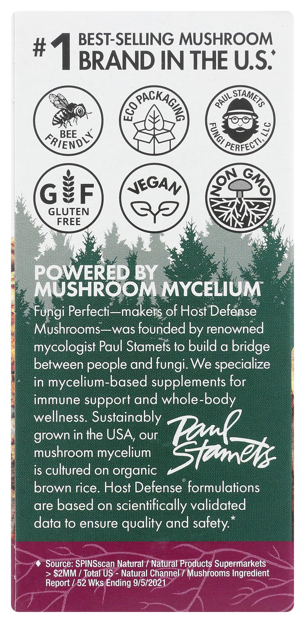 Vegan-friendly mushroom health supplement