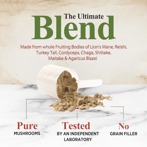 vegan-friendly mushroom powder supplement