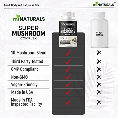 Vegan-friendly mushroom supplement capsules