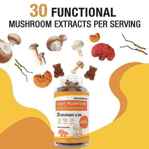 Vegan-friendly mushroom supplement gummies