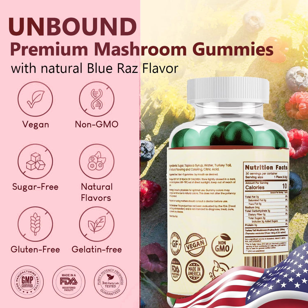 vegan-friendly mushroom supplement gummies