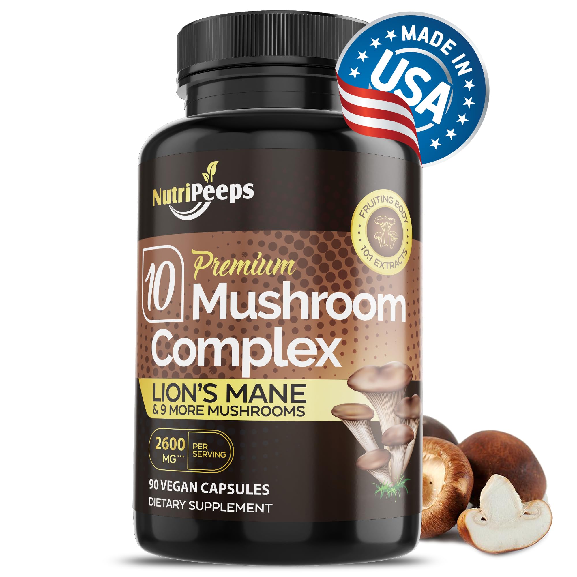 vegan-friendly mushroom supplement option