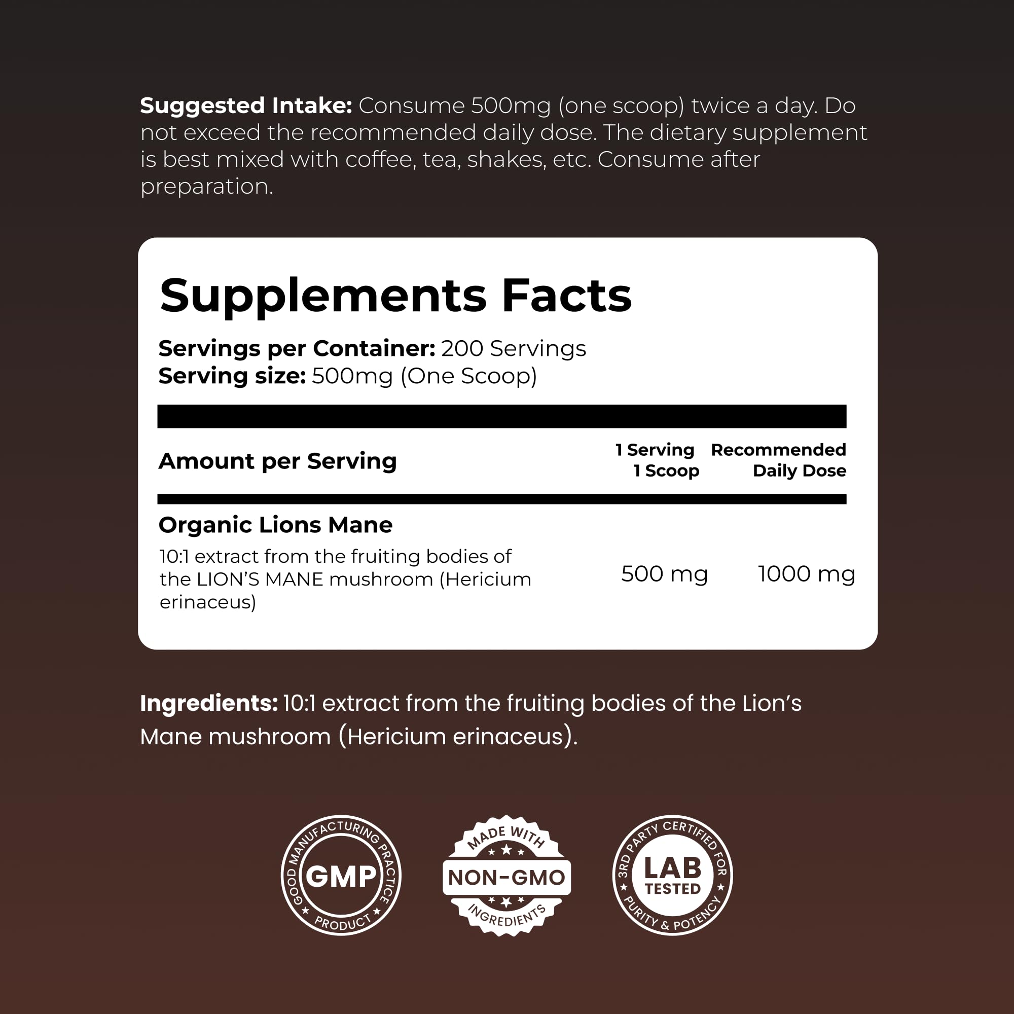 vegan-friendly mushroom supplement